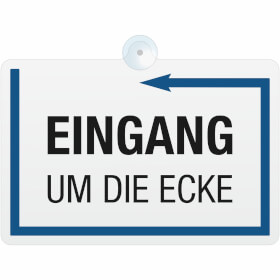 Hinweisschild Eingang um die Ecke direkt beim Hersteller kaufen