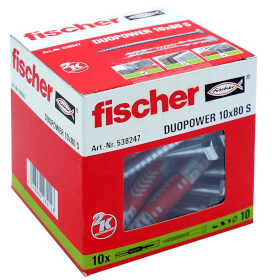 fischer Dübel DuoPower 10 x 80 S 2-Komponenten-Dübel universersell mit ...