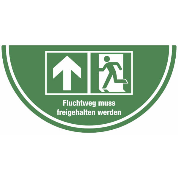 Bodenmarkierung für Türbereiche R10 Fluchtweg muss freigehalten werden ...