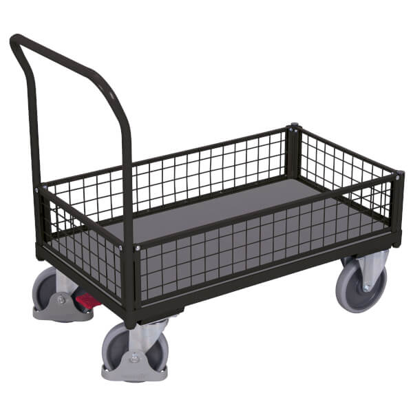 VARIOfit Drahtkastenwagen Transportwagen mit Drahtgitter einzeln ...