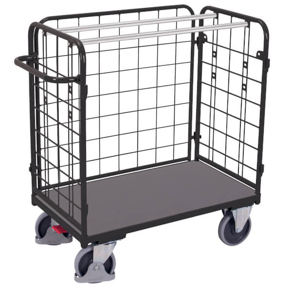 VARIOfit Paketwagen niedriger Dreiwandwagen inkl. 2 verzinkten ...