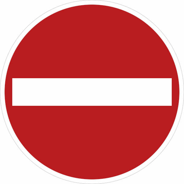 Verkehrsschild Verbot der Einfahrt VZ: 267 direkt beim Hersteller kaufen