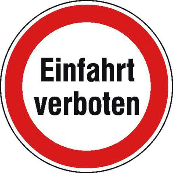 Hinweisschild für Einfahrten Einfahrt verboten günstig bestellen