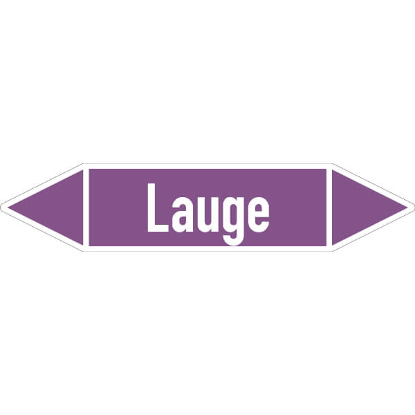 SafetyMarking Rohrleitungspfeil Lauge Gruppe 7 Laugen, Farbe: violett, DIN 2403 direkt beim ...