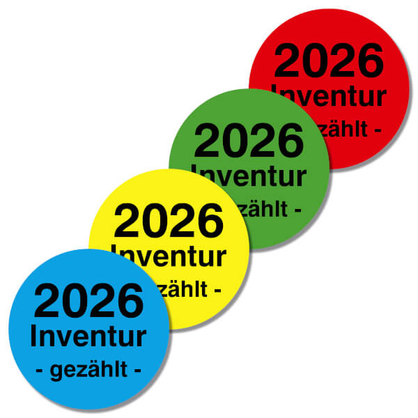 Inventuretiketten Inventur gezählt direkt beim Hersteller kaufen