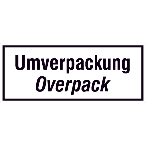 Paketaufkleber Umverpackung / Overpack D / Eng direkt beim Hersteller ... Paketaufkleber Umverpackung / Overpack D / Eng direkt beim Hersteller ...