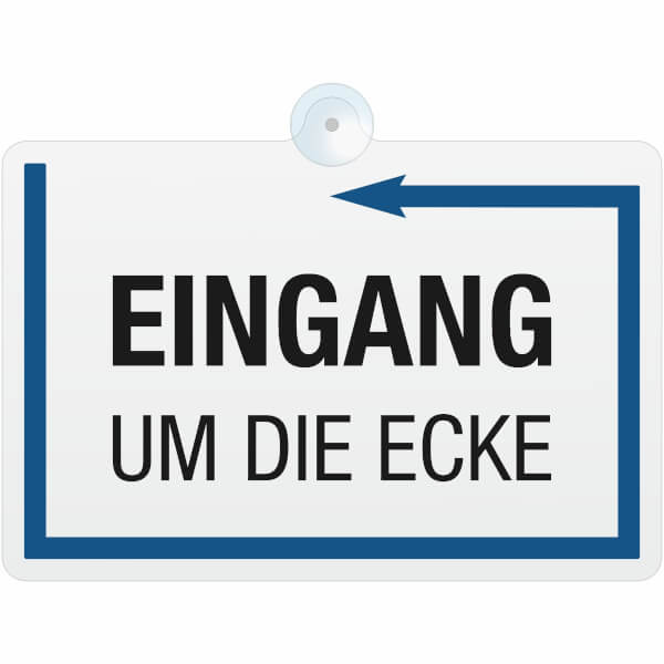 Hinweisschild Eingang um die Ecke direkt beim Hersteller kaufen