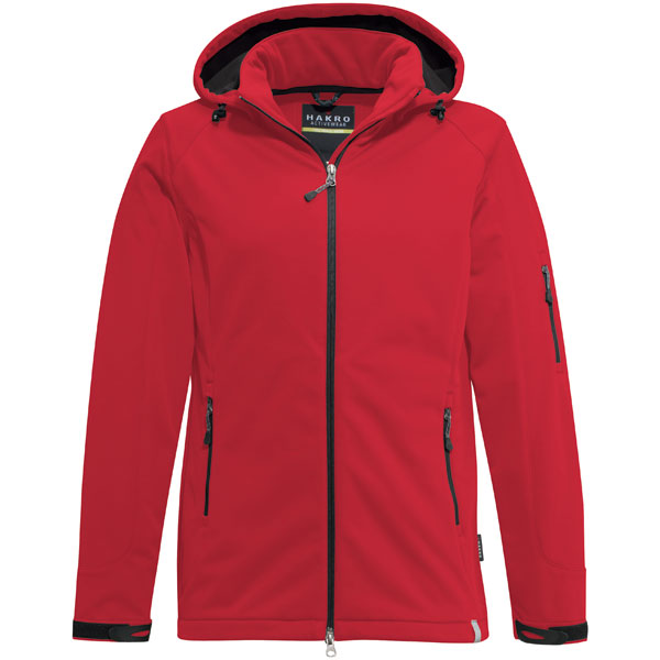 Hakro Herren-Softshell-Jacke Ontario rot atmungsaktiv wasserabweisend ...