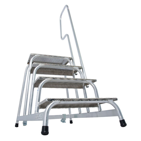 Krause Stabilo Montagetritt Trittleiter mit Handlauf 4 Stufen ...