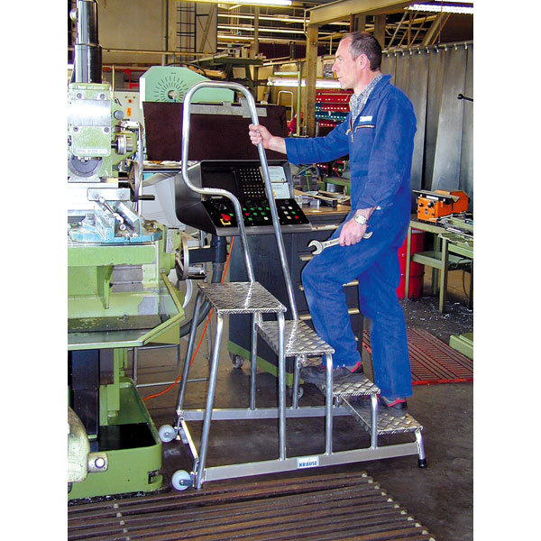 Krause Stabilo Montagetritt Trittleiter mit Handlauf 4 Stufen ...