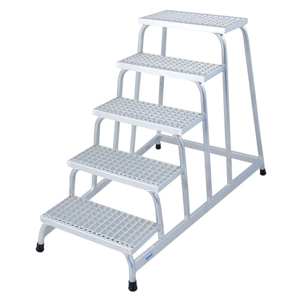 Krause Stabilo Montagetritt Trittleiter mit Gitterrost 5 Stufen ...