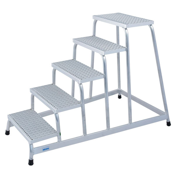 Krause Stabilo Montagetritt Trittleiter mit Gitterrost 5 Stufen ...