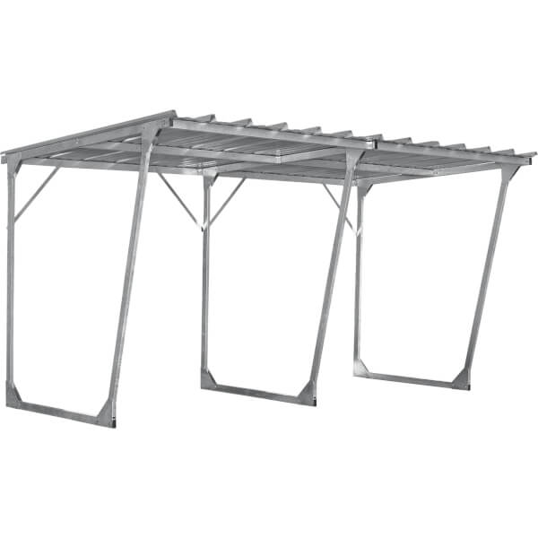 Unterstand Erweiterung offen mit Dach verzinkter Stahlrahmen mit ...