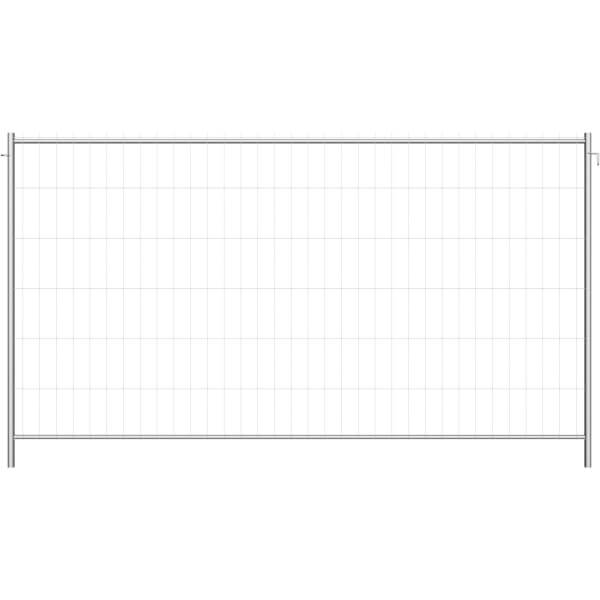 Bauzaun-Element mit Haken und Ösen zum Absperren von ...
