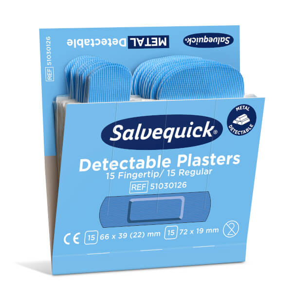 Salvequick Metall detektierbare Pflaster 2 Sorten Nachfüllpack für ...