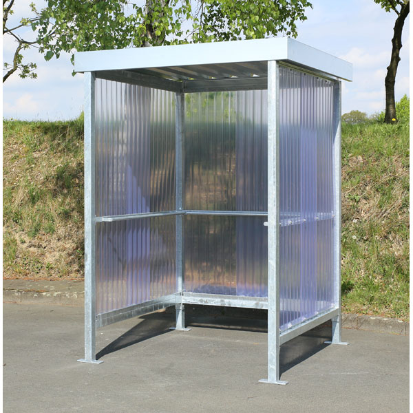 WSM Raucherkabine JENA Raucherüberdachung Bausatz 1 Rück- und ...