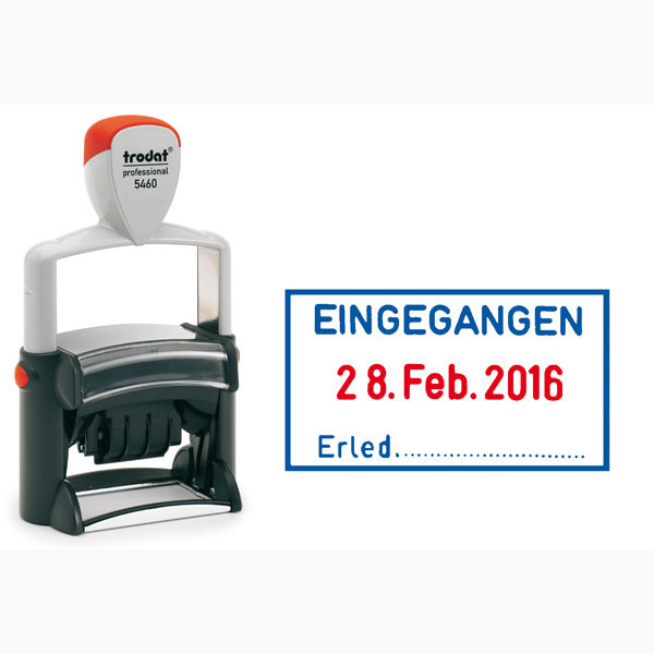 Trodat Professional 5460 Datumstempel mit Standardtext 4 mm Schrifthöhe