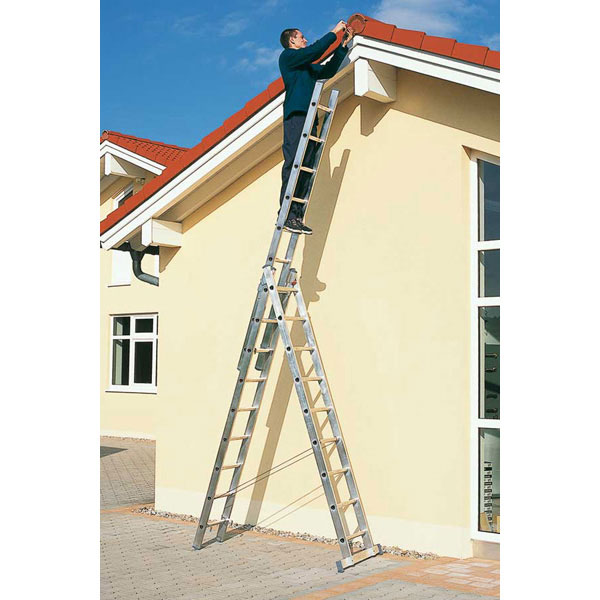 Leitern Mehrzweckleitern 3-teilig ZARGES Z 200 stabile Dreiecksprosse ...